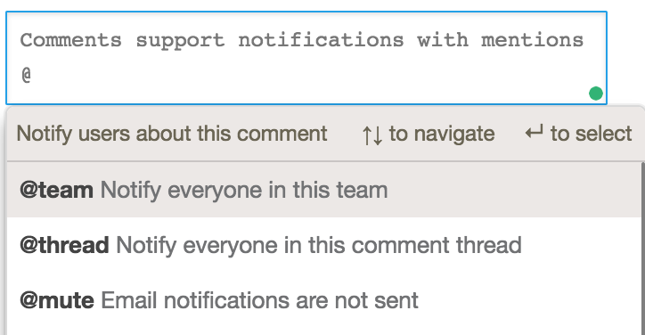New comment notifications
